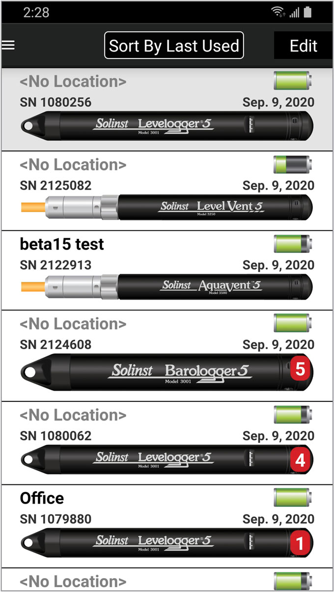 Conexión de dataloggers de Solinst a la App Interface de Levelogger 5