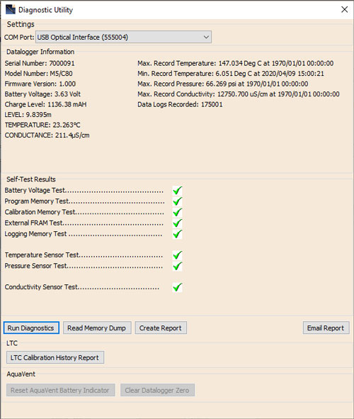 11.5 LTC Calibration History Report