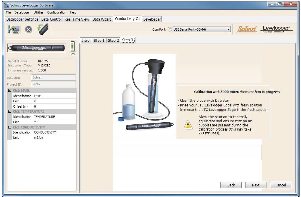 LTC Levelogger Rinsing Process