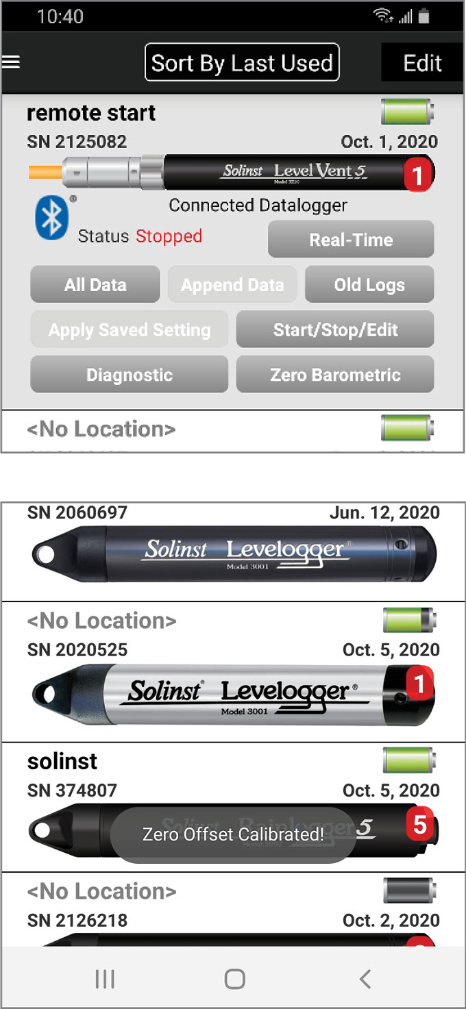 Vented Dataloggers Zero
