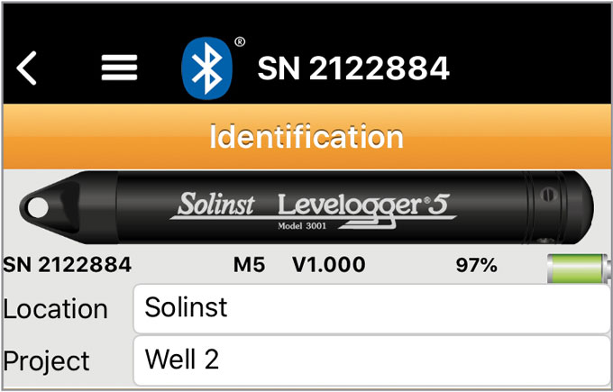 Solinst Datalogger Identfication