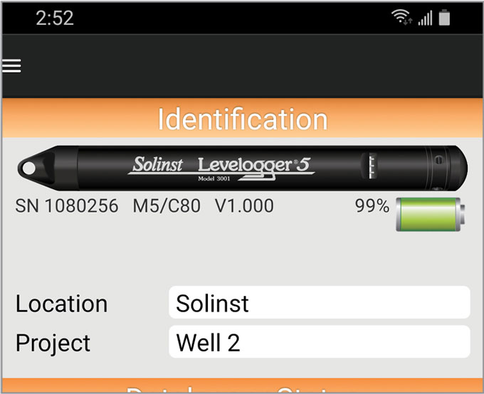 Solinst Datalogger Identfication