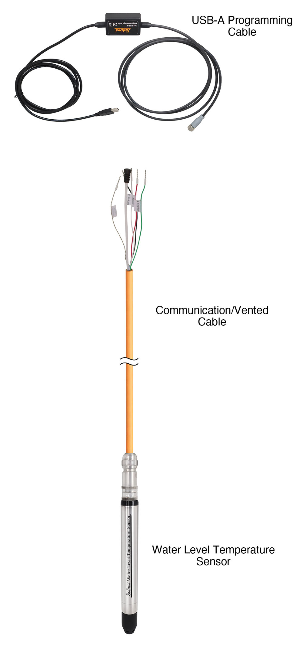 Water Level Temperature Sensor Modbus System Components