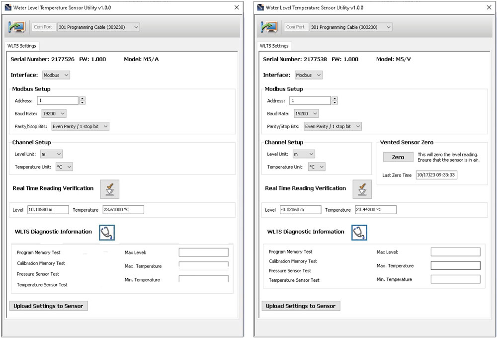 Programming Water Level Temperature Sensor