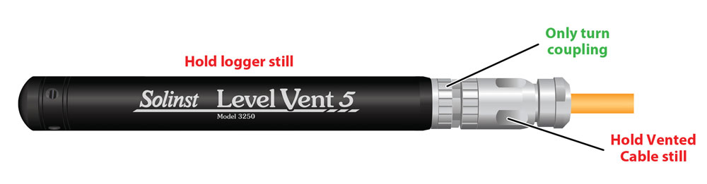 Solinst LevelVent 5 User Guide - 1.5.1.3 Connecting to the Logger