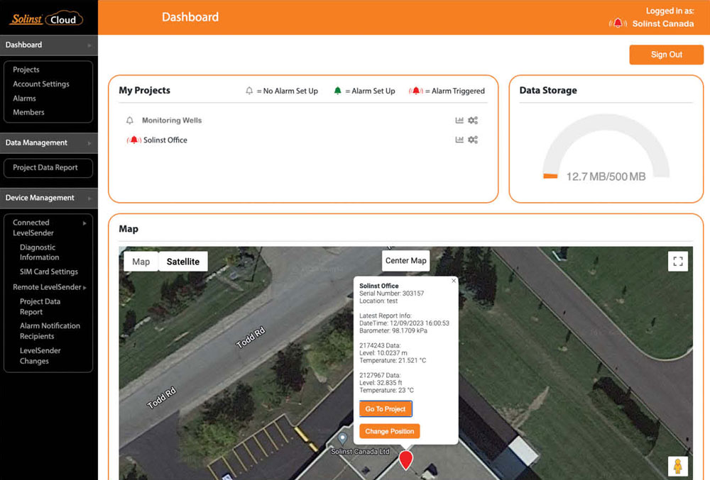 LevelSender Telemetry System for Levelogger Groundwater Dataloggers