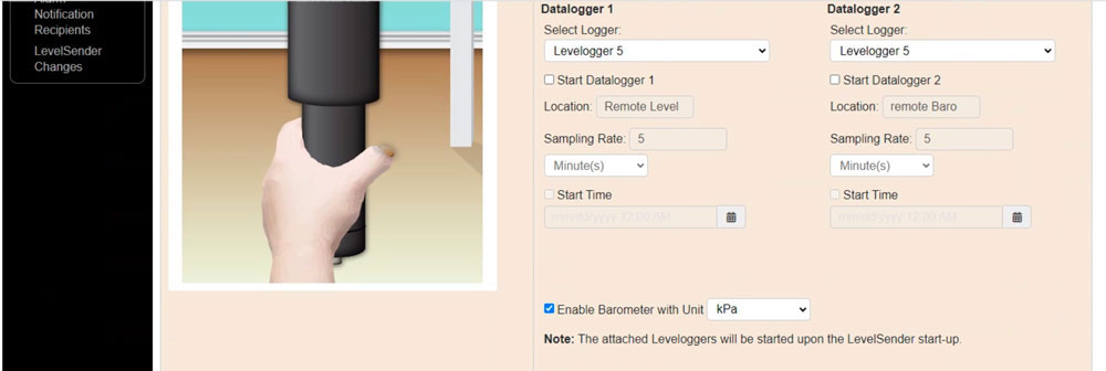 5 1 Connecting LevelSender Options