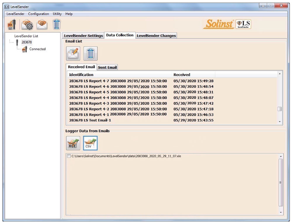 Solinst LevelSender 5: User Guide - 5.3 Data From Software