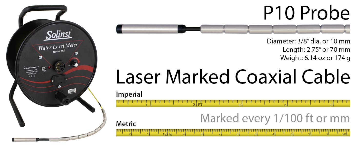 Solinst Laser Marked 102 Water Level Indicators